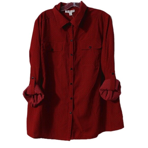 Studio Works | Tops | Studio Works Shirt Size 2x Button Up Adj Sleeve ...